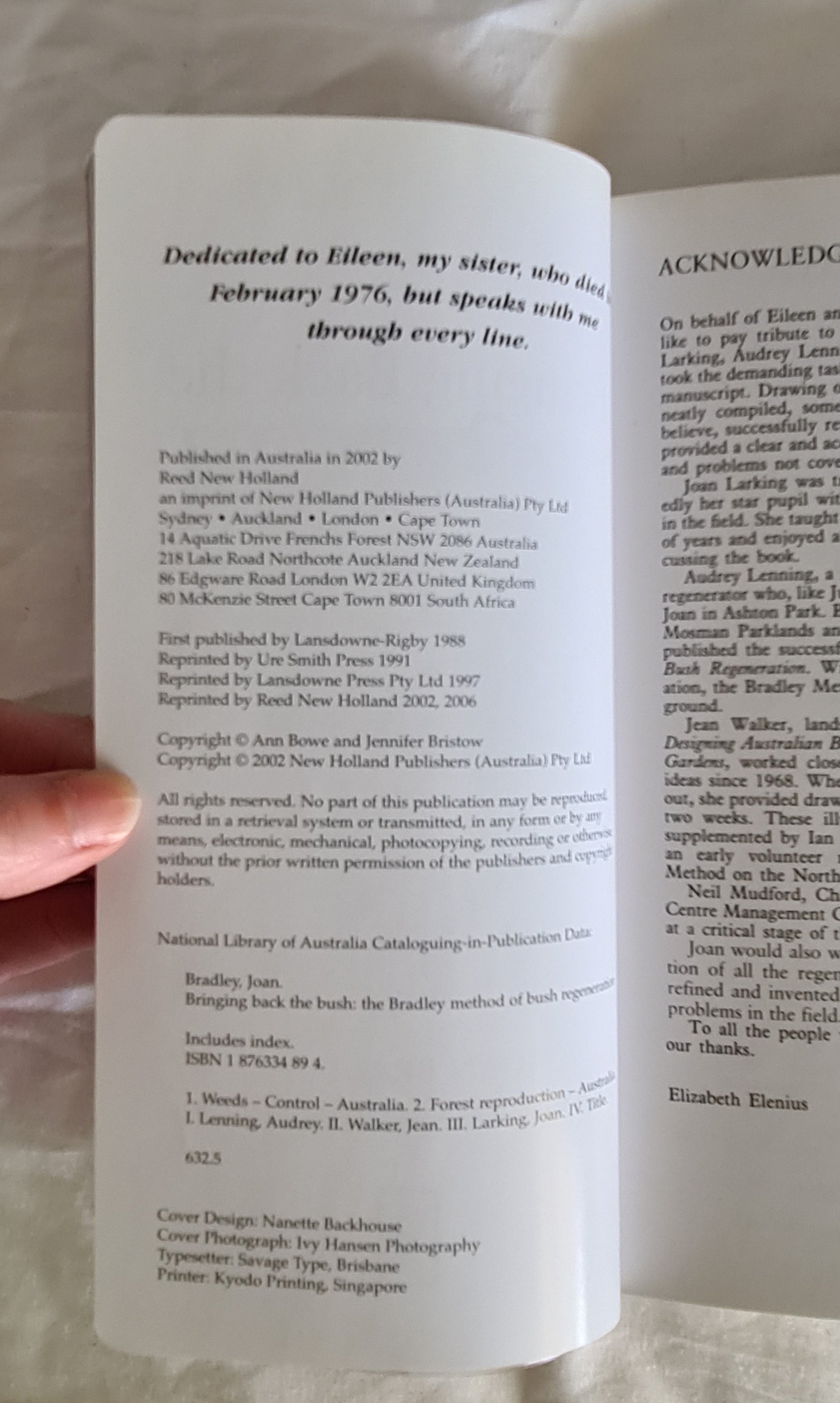 Bringing Back the Bush by Joan Bradley – Morgan's Rare Books