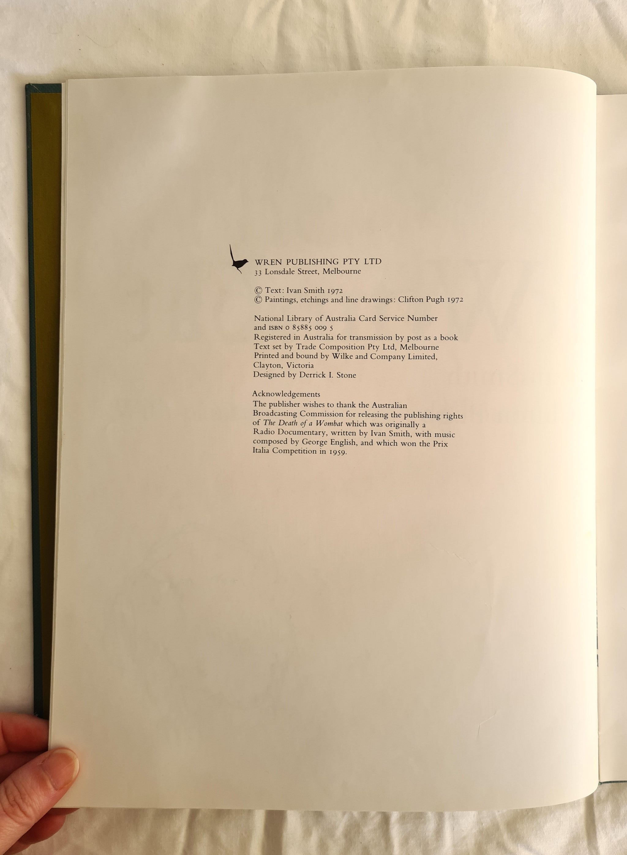 The Death of a Wombat by Ivan Smith – Morgan's Rare Books