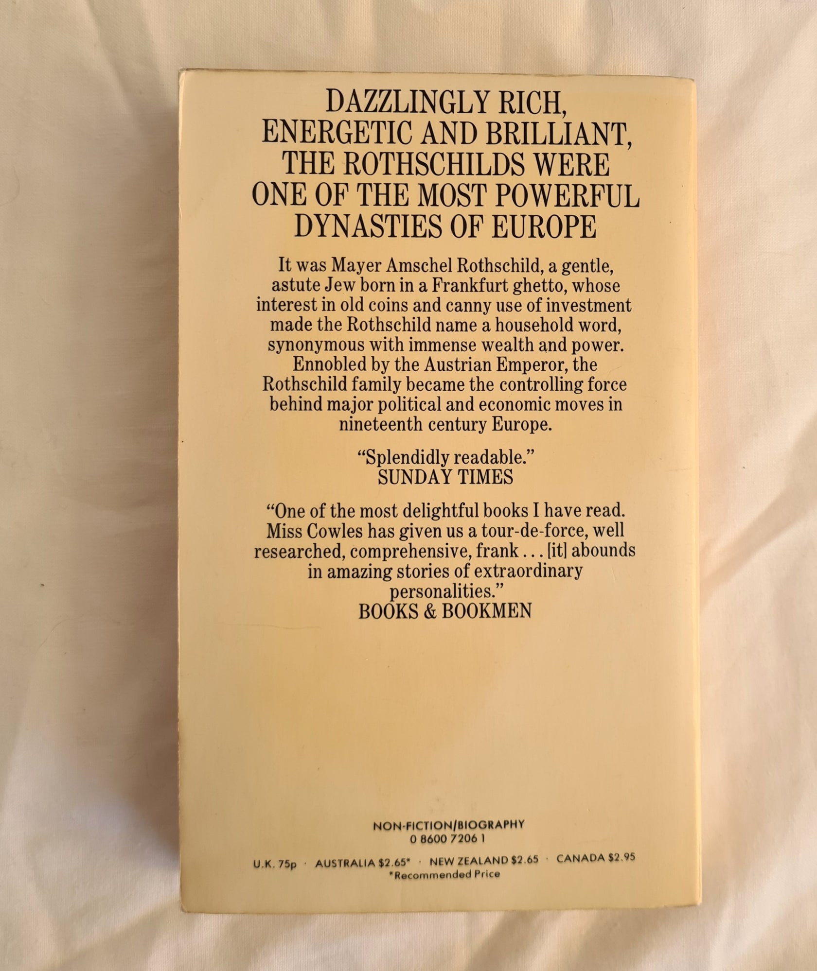 The Rothschilds by Virginia Cowles – Morgan's Rare Books