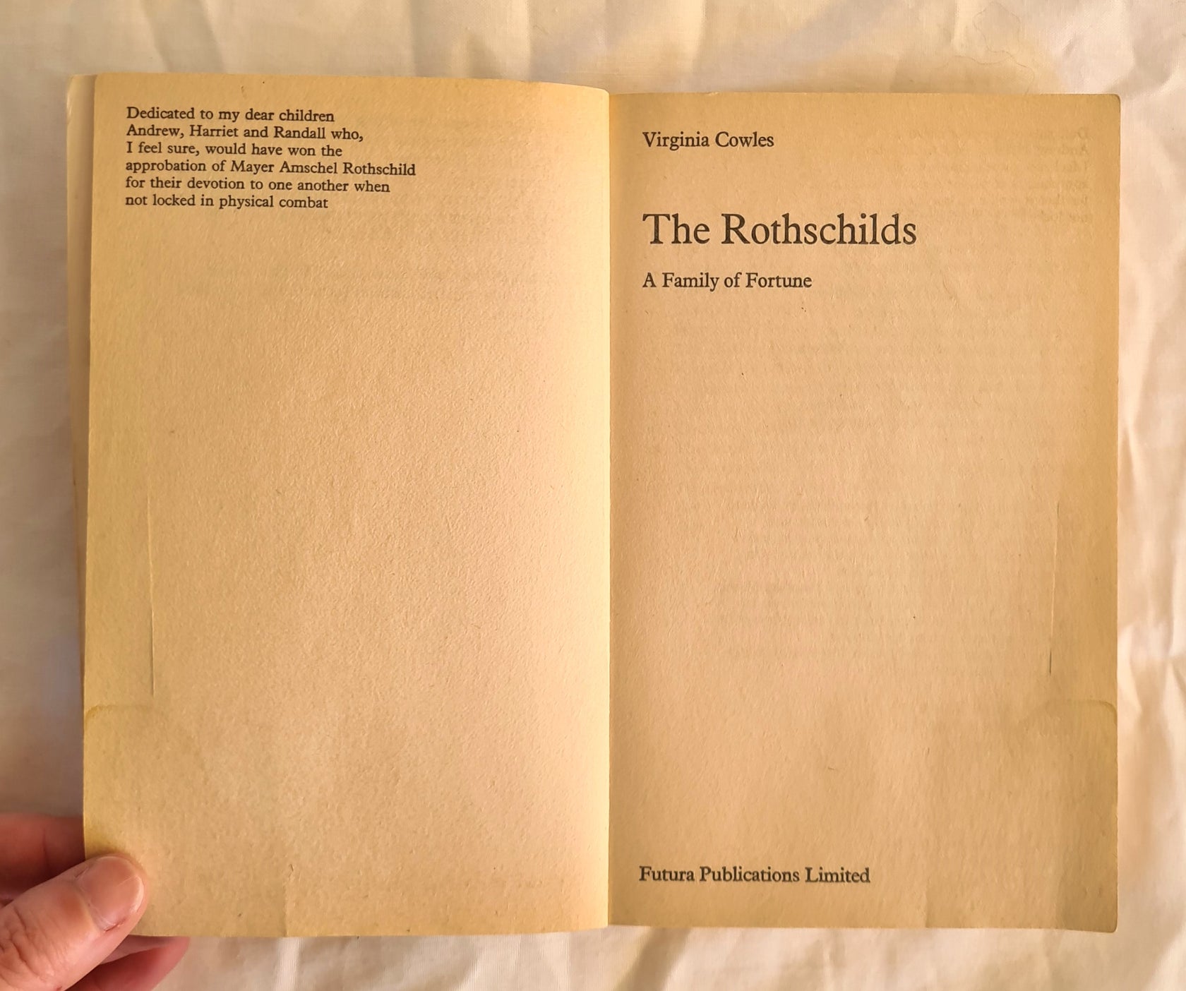 The Rothschilds by Virginia Cowles – Morgan's Rare Books