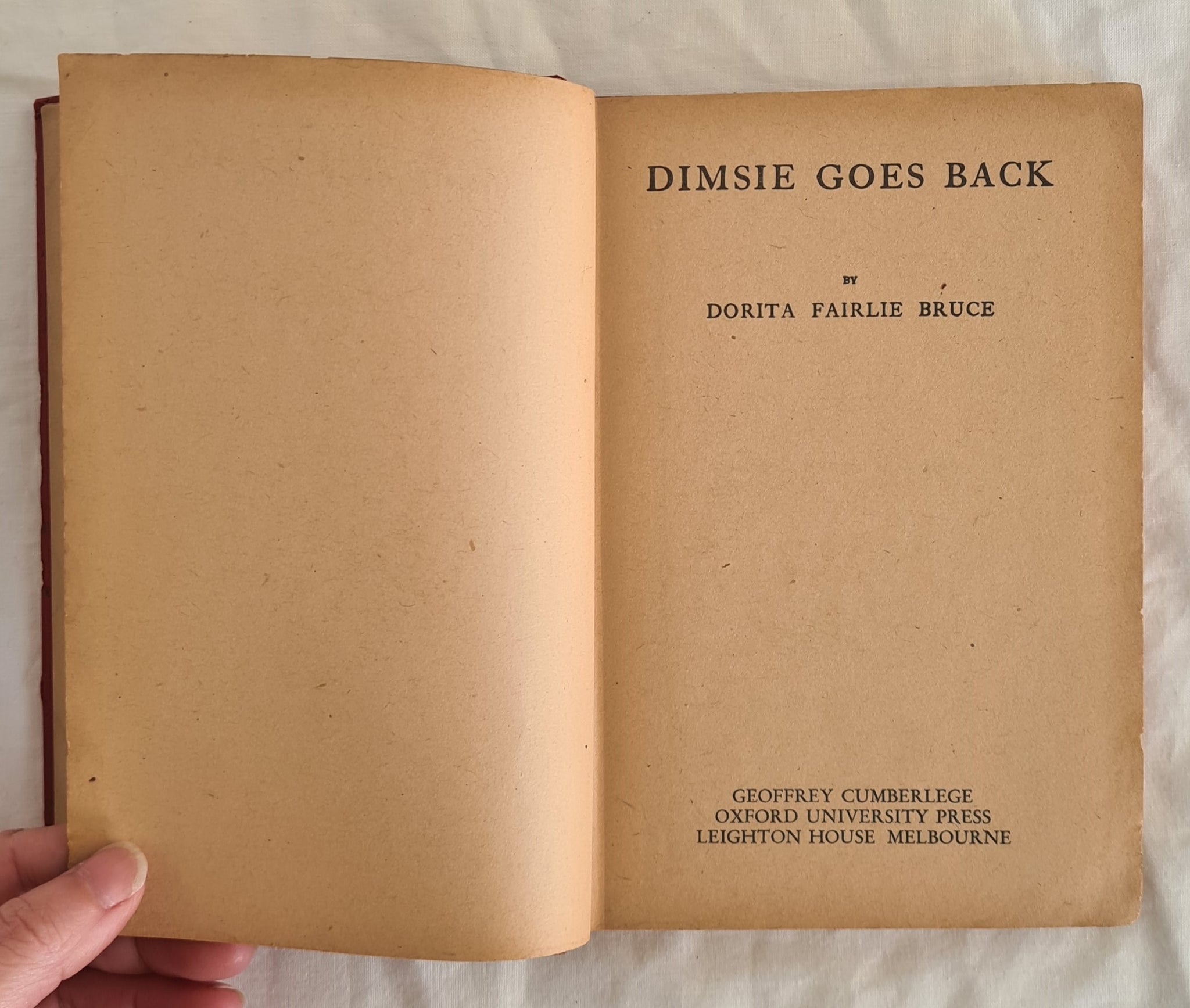 Dimsie Goes Back by Dorita Fairlie Bruce – Morgan's Rare Books