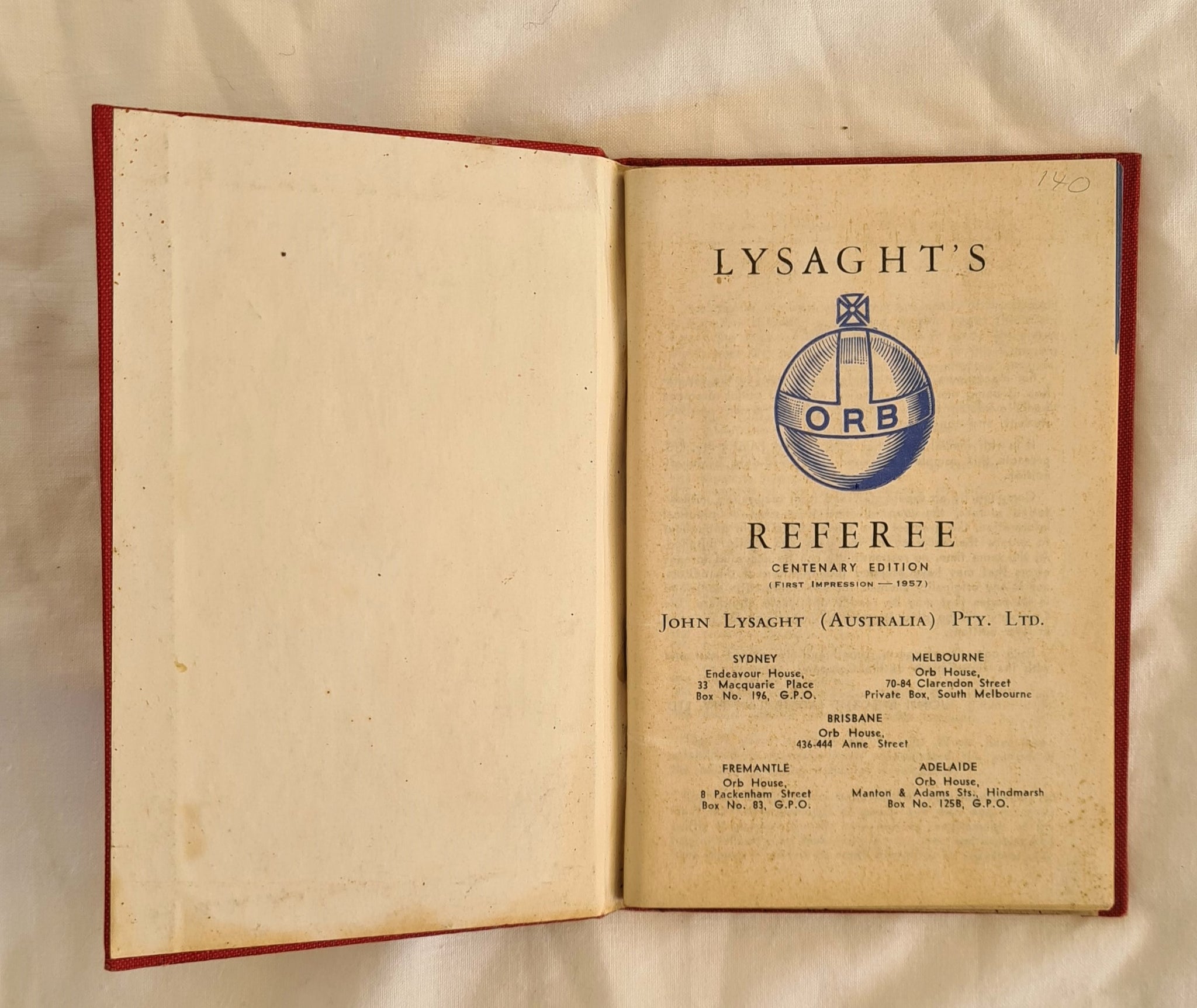 Lysaght’s Referee by John Lysaght – Morgan's Rare Books
