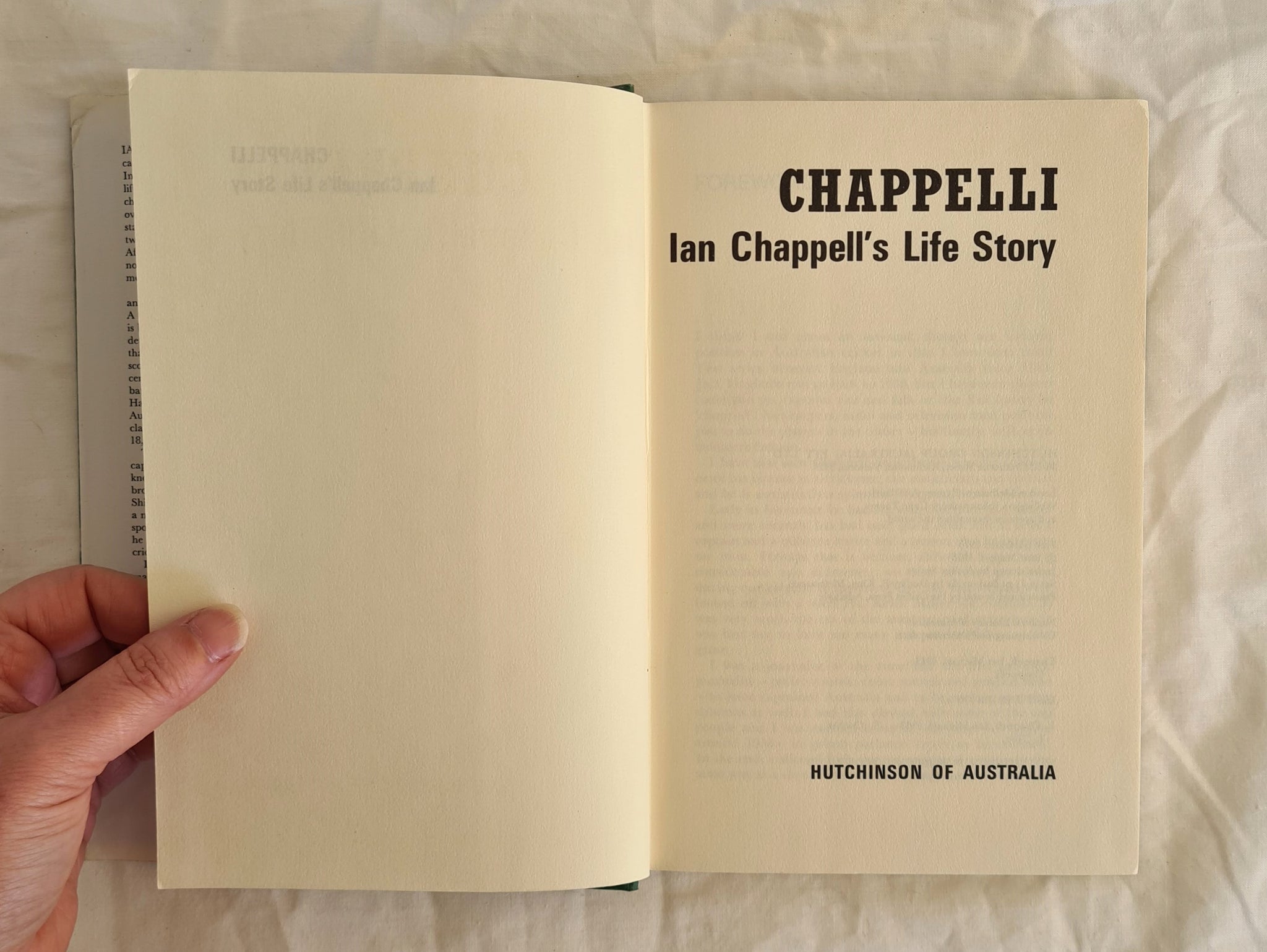 Chappelli by Ian Chappell – Morgan's Rare Books