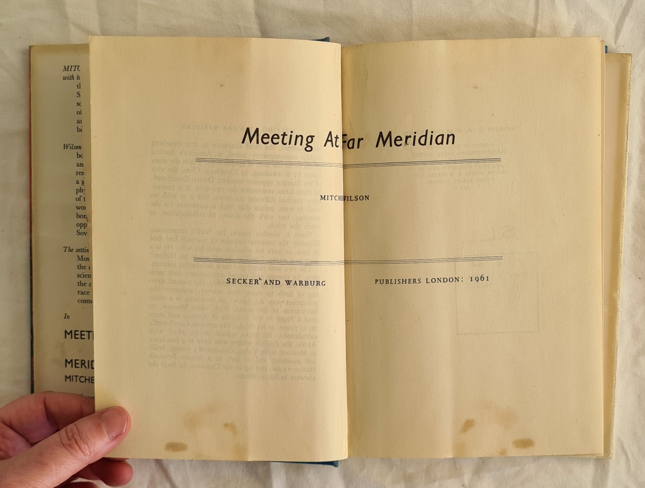 Meeting at a Far Meridian by Mitchell Wilson – Morgan's Rare Books