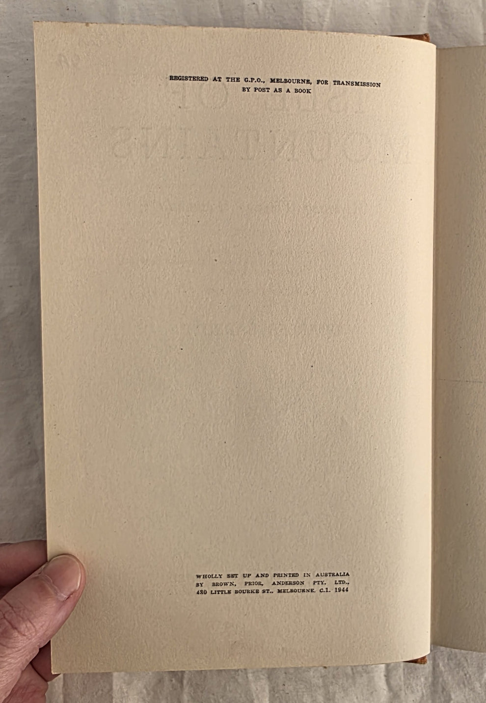 Isle of Mountains by Charles Barrett – Morgan's Rare Books