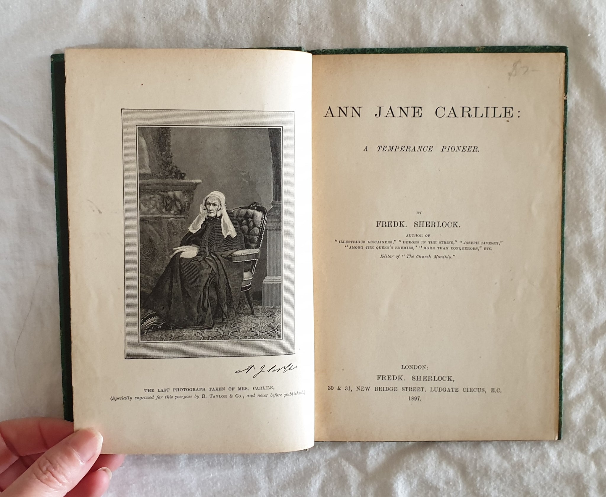 Ann Jane Carlile: A Temperance Pioneer by Fredk. Sherlock – Morgan's ...