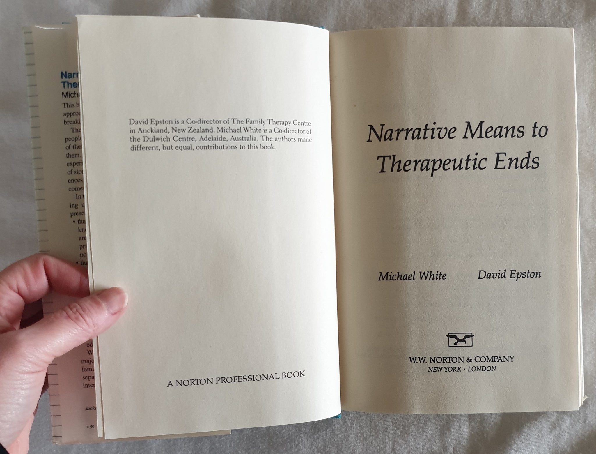 Narrative Means to Therapeutic Ends by Michael White and David Epston ...