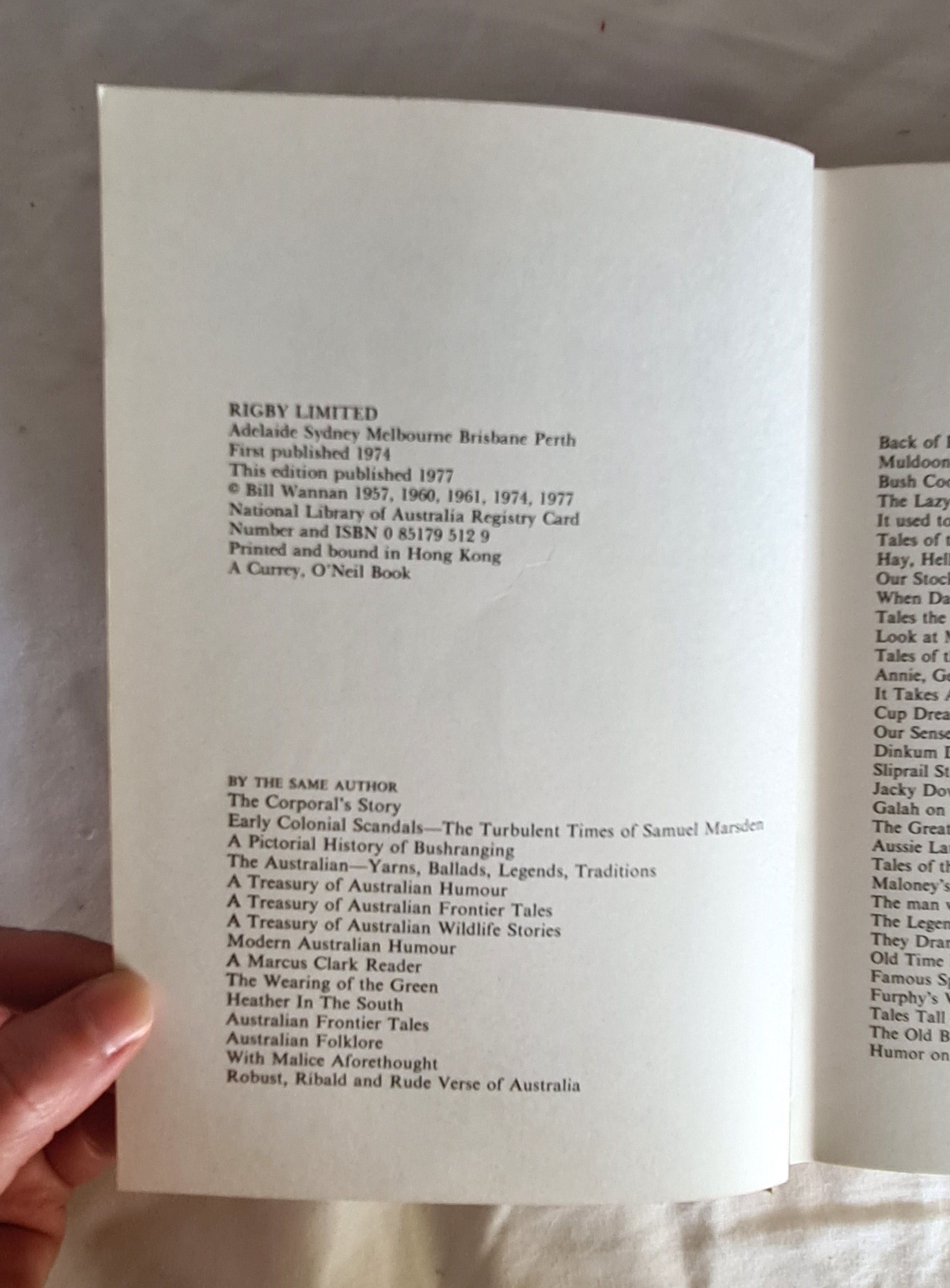 Bill Wannan’s Great Book of Australian Humour by Bill Wannan – Morgan's ...