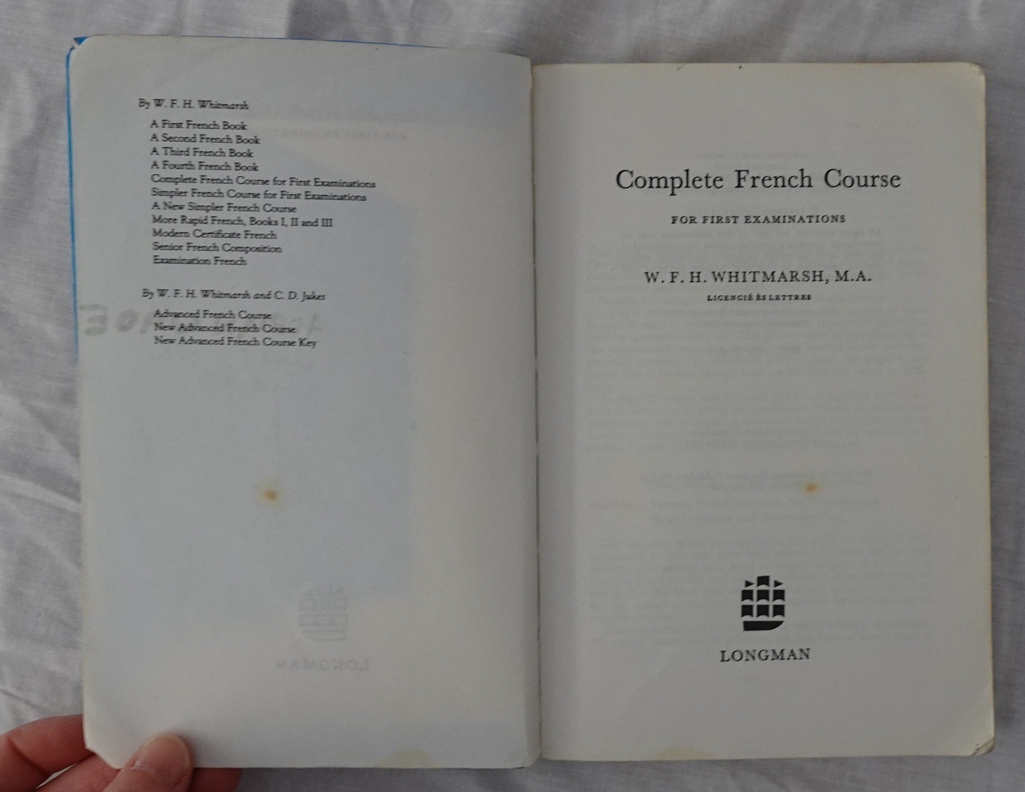 Complete French Course by W. F. H. Whitmarsh – Morgan's Rare Books