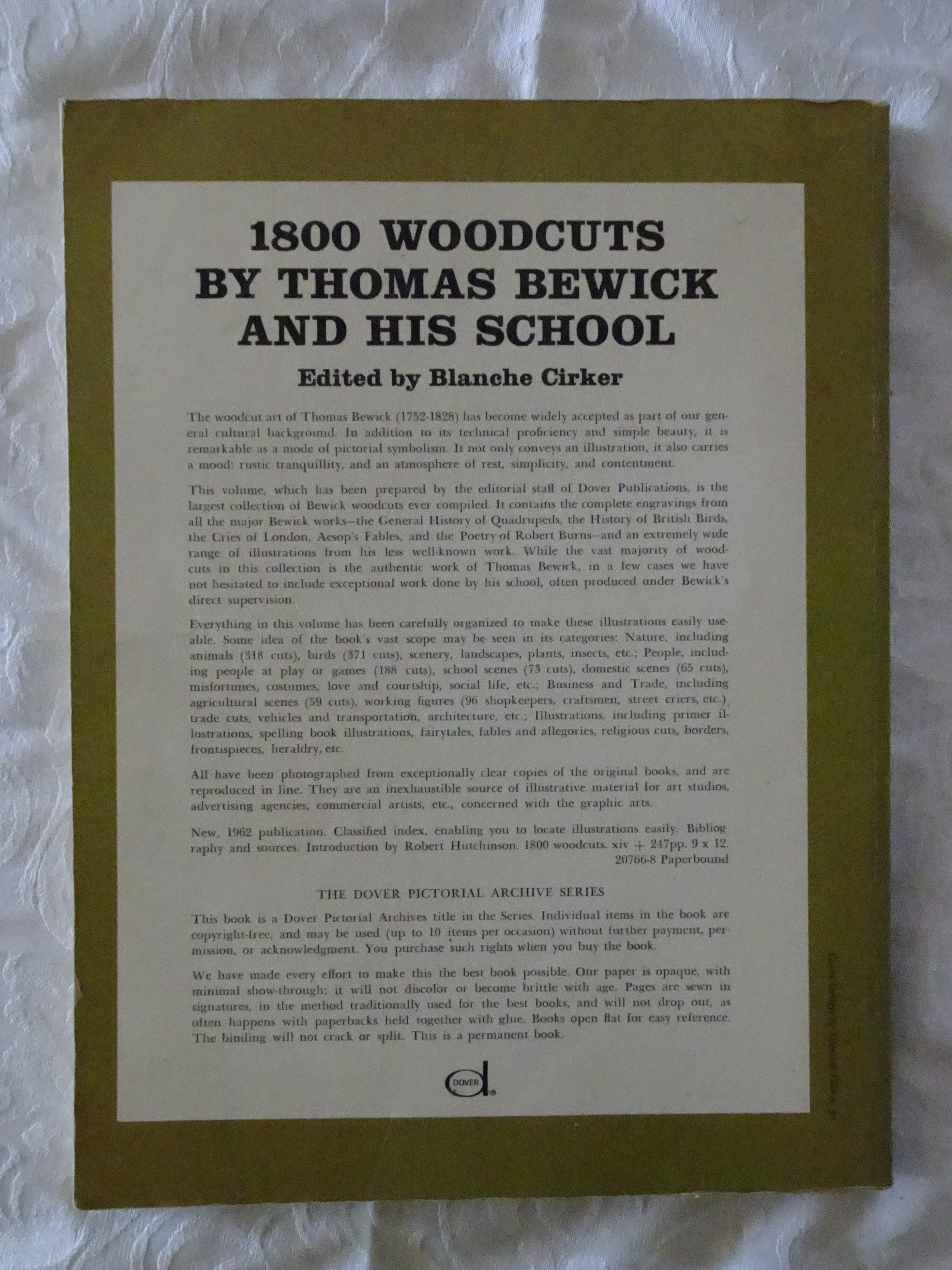 1800 Woodcuts By Thomas Bewick And His School by Blanche Cirker ...